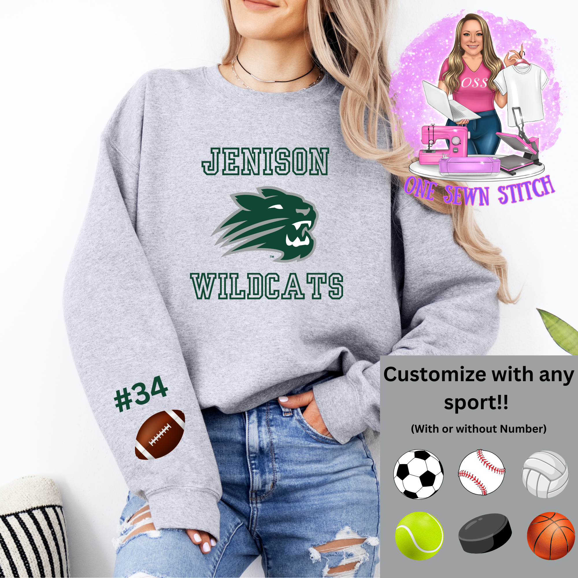 Jenison Wildcats Traditional – One Sewn Stitch